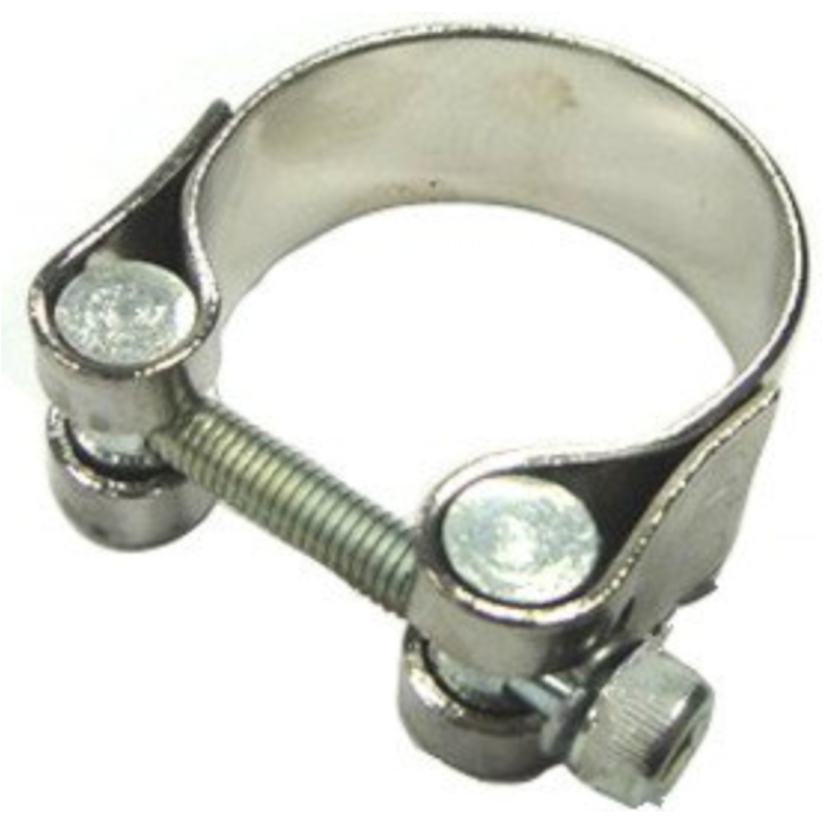 Exhaust clamp JMP chrome 43mm for Vespa PX, Honda CA Rebel Yamaha XVS A ...