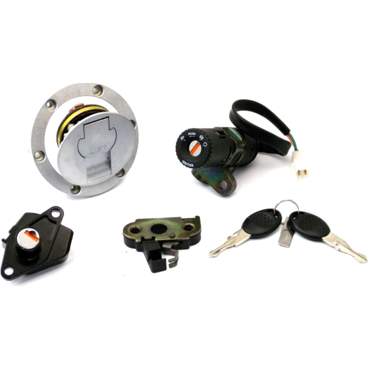 Serrure d'allumage 3 pièces JMP pour Aprilia RS Extrema/Replica Tuono ...