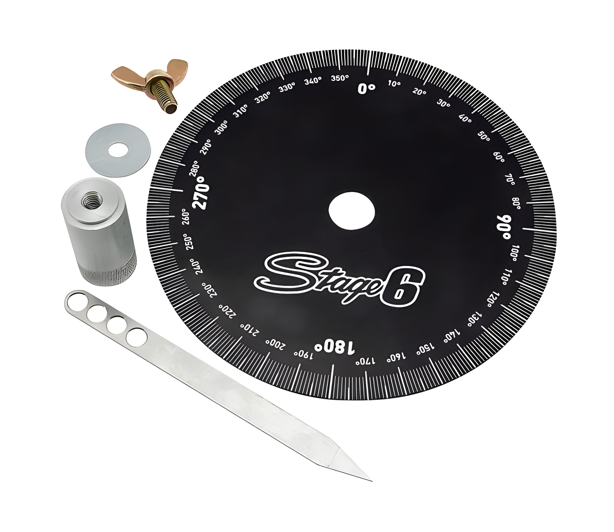 Gradscheibe Stage6, schwarz eloxiert, inkl. Montagematerial | Heavy Tuned