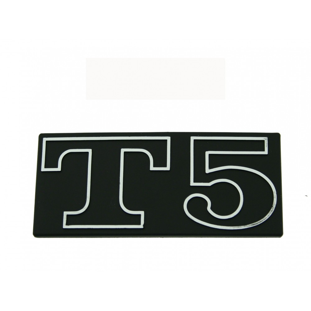 Emblema / logotipo "T5" panel lateral negro / aluminio para Vespa T5 ...
