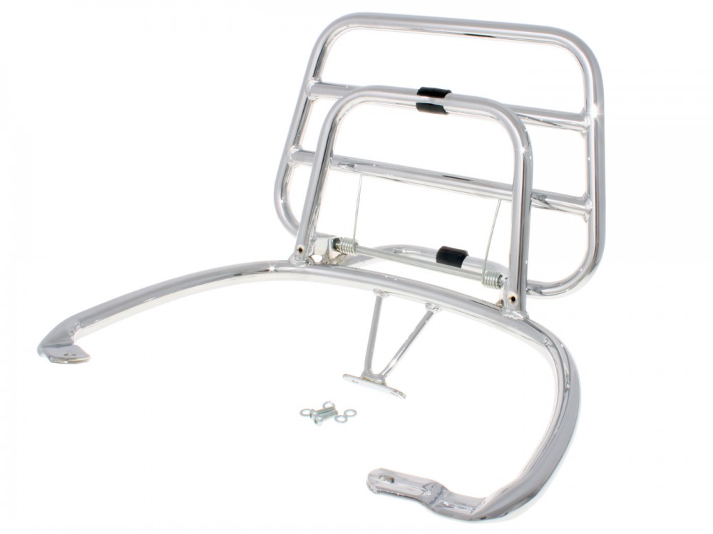 rear luggage rack folding chrome for Vespa Primavera / Sprint | Heavy ...