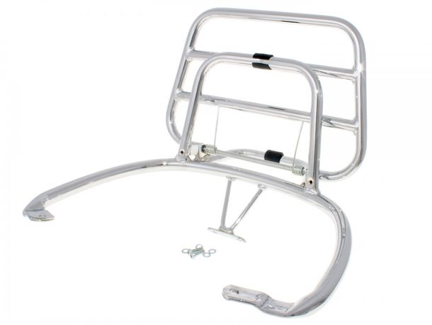 rear luggage rack folding chrome for Vespa Primavera / Sprint | Heavy ...